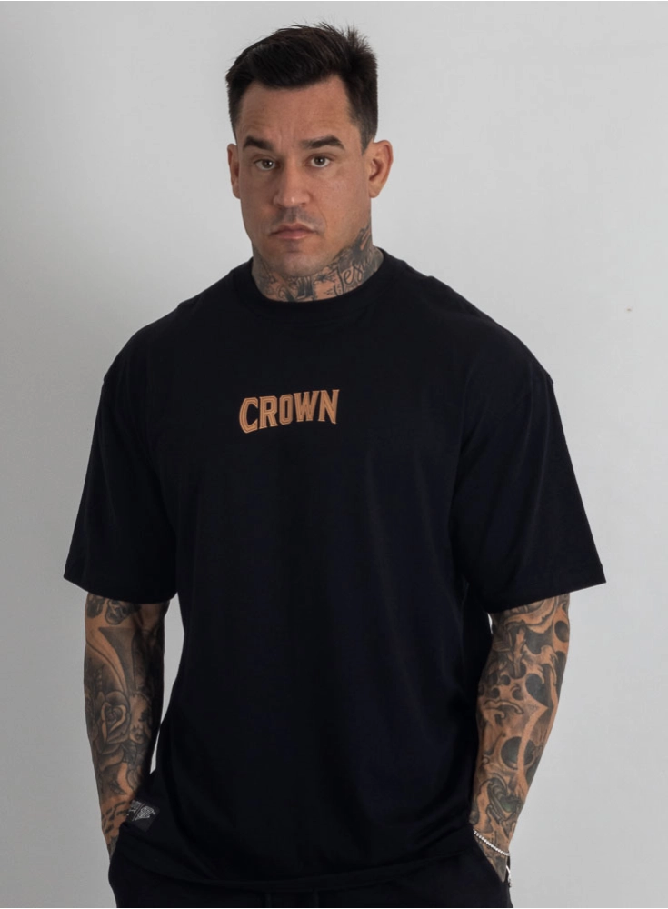 Camiseta Oversized Preta Monster Observer | Crown Training